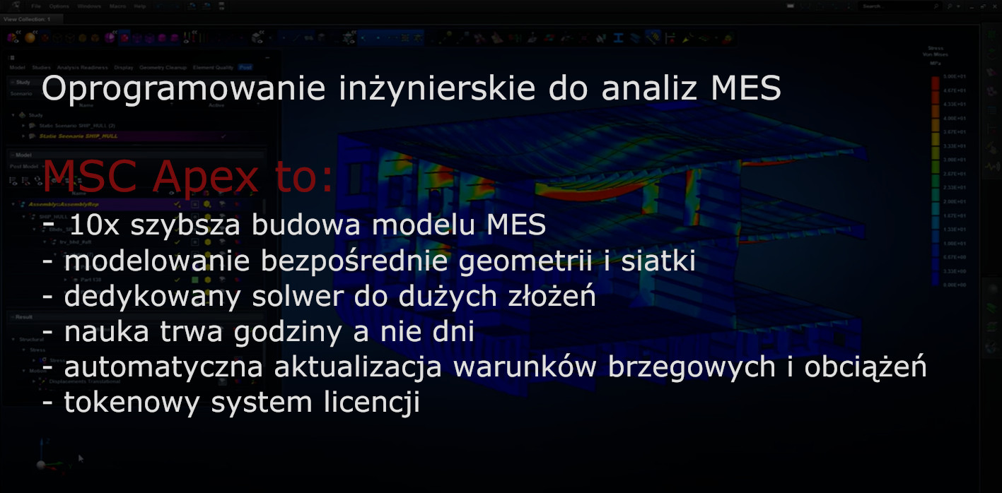 Oprogramowanie do obliczeń i analiz MES - MSC Apex